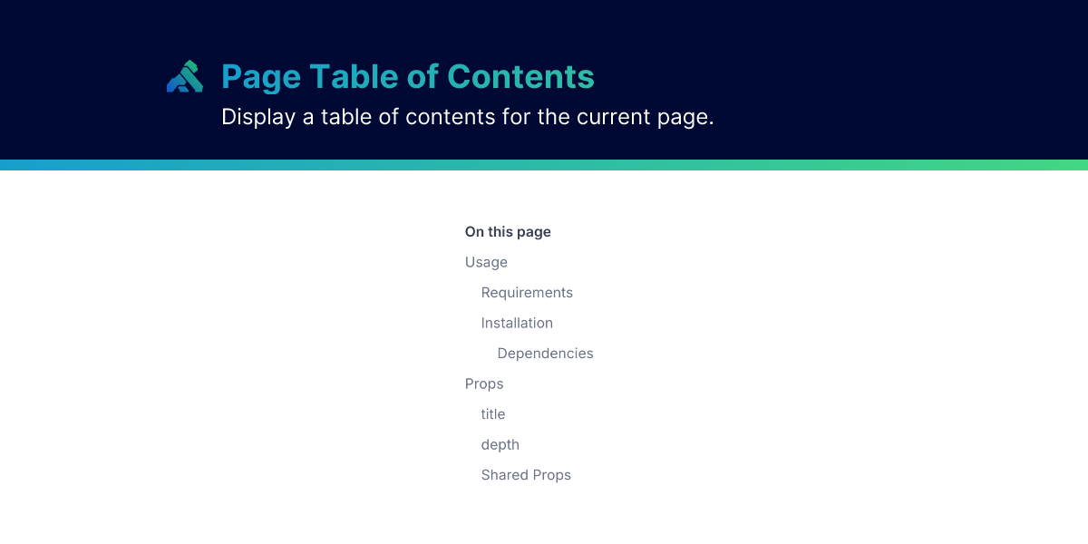 Page Table of Contents | Kong Konnect Developer Portal Docs